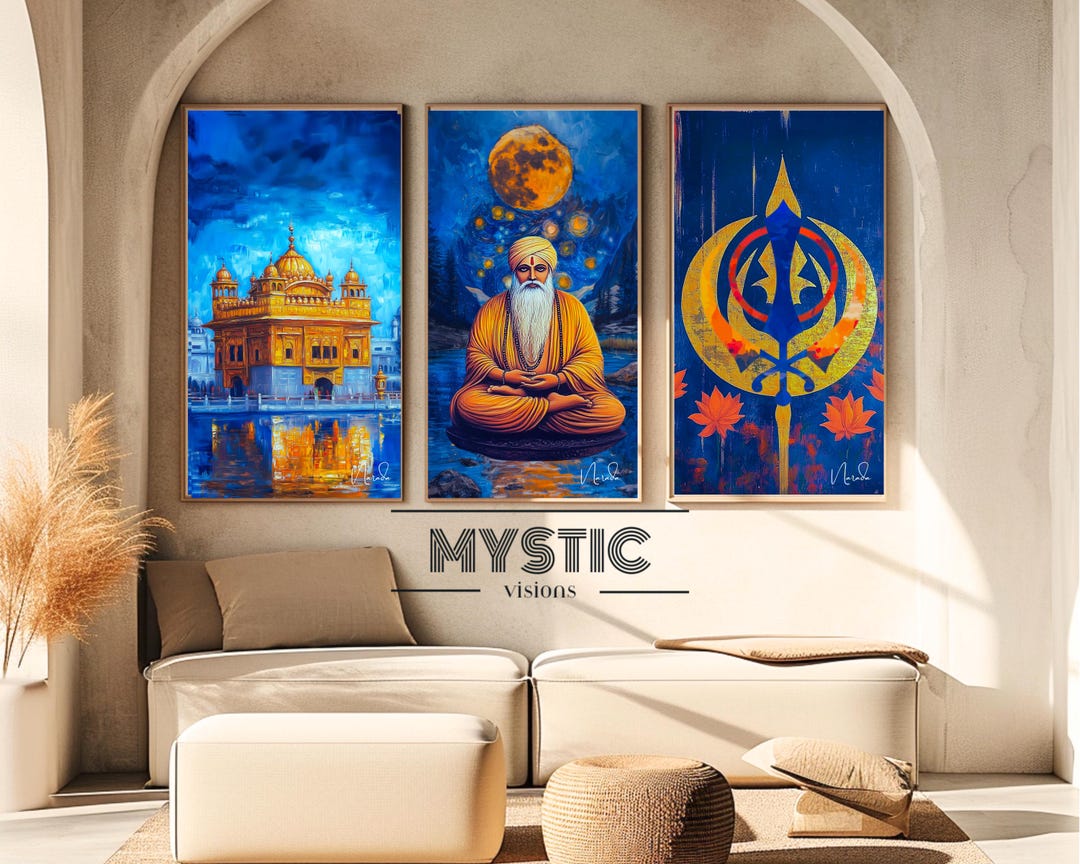 Sikh Wall Art, Golden Temple, Digital Download, Khalsa Painting, Guru ...