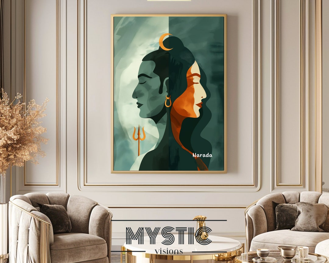 Abstract Shiva Shakti Painting,instant Download,shiva Shakti Wall Decor ...