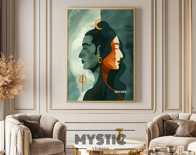 Lord Shiva and Goddes Parvati , Love Portrait , Shiva and Shakti , Home ...