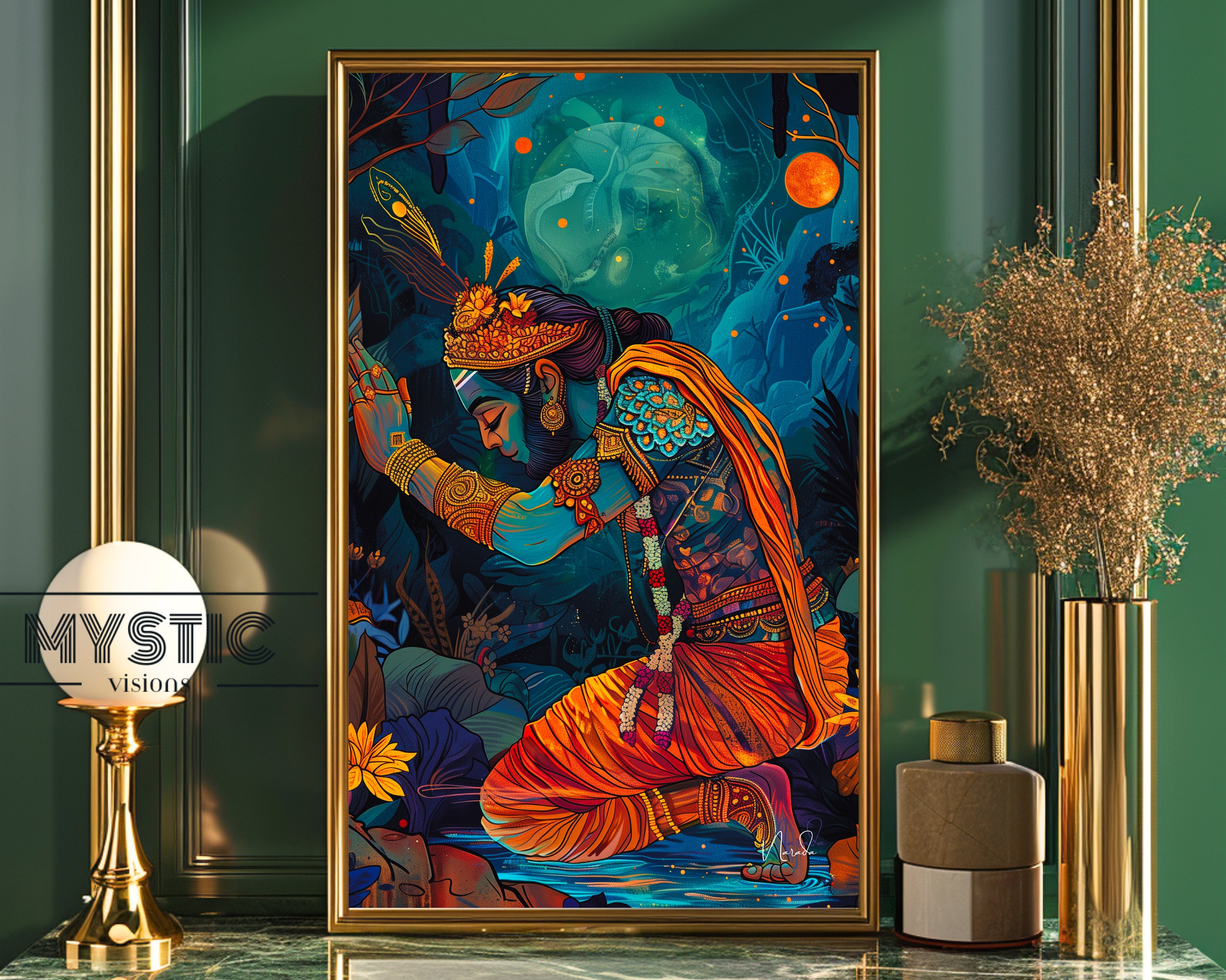 Rama Sita Hanuman Wall Decor,hindu God Art, Hindu Artwork, Ramayana ...