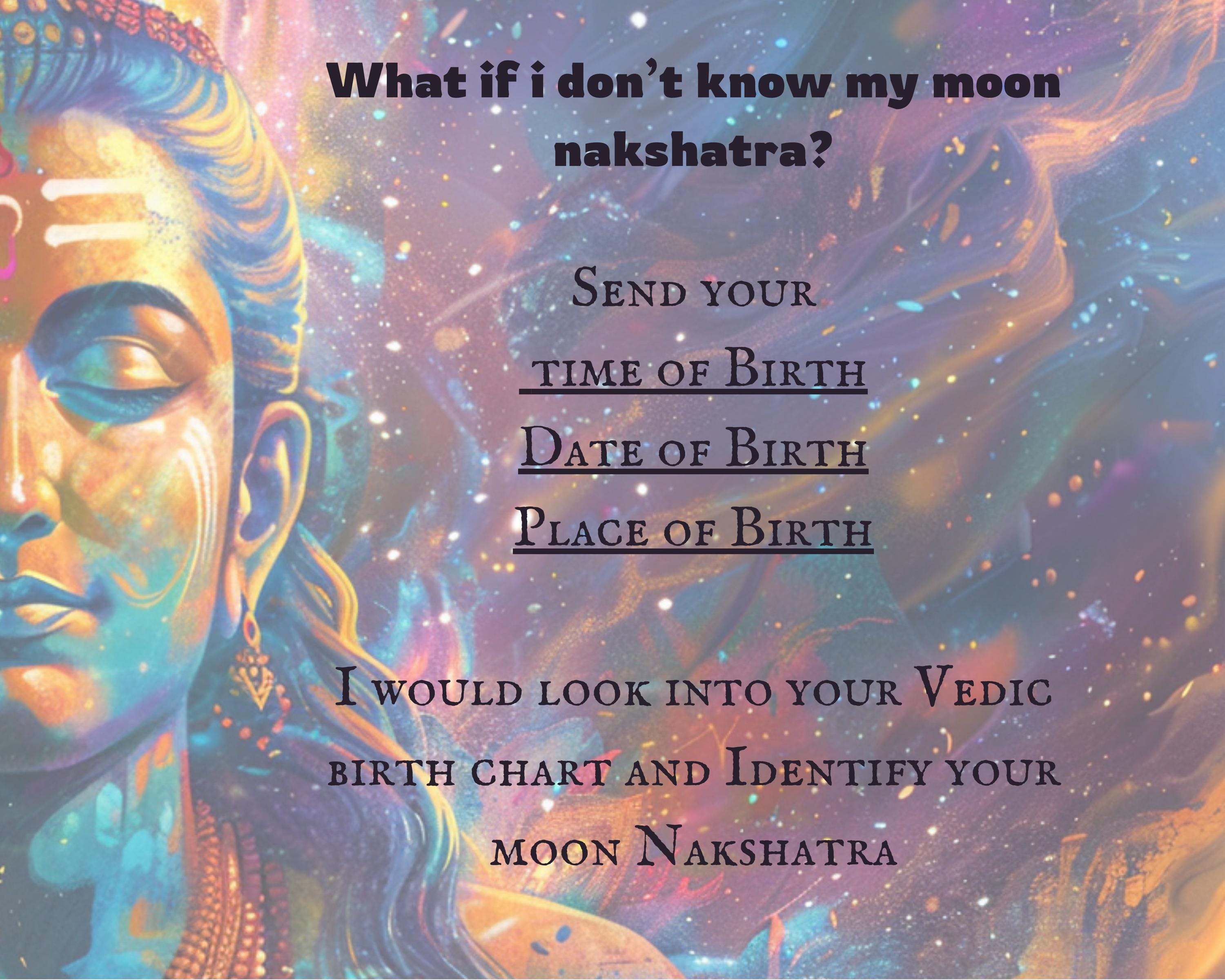 Moon Nakshatra Artwork, Custom Made Vedic Astrology Artwork, Vedic ...
