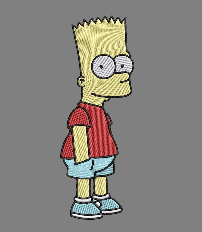 Bart Simpson Embroidery Design - Etsy