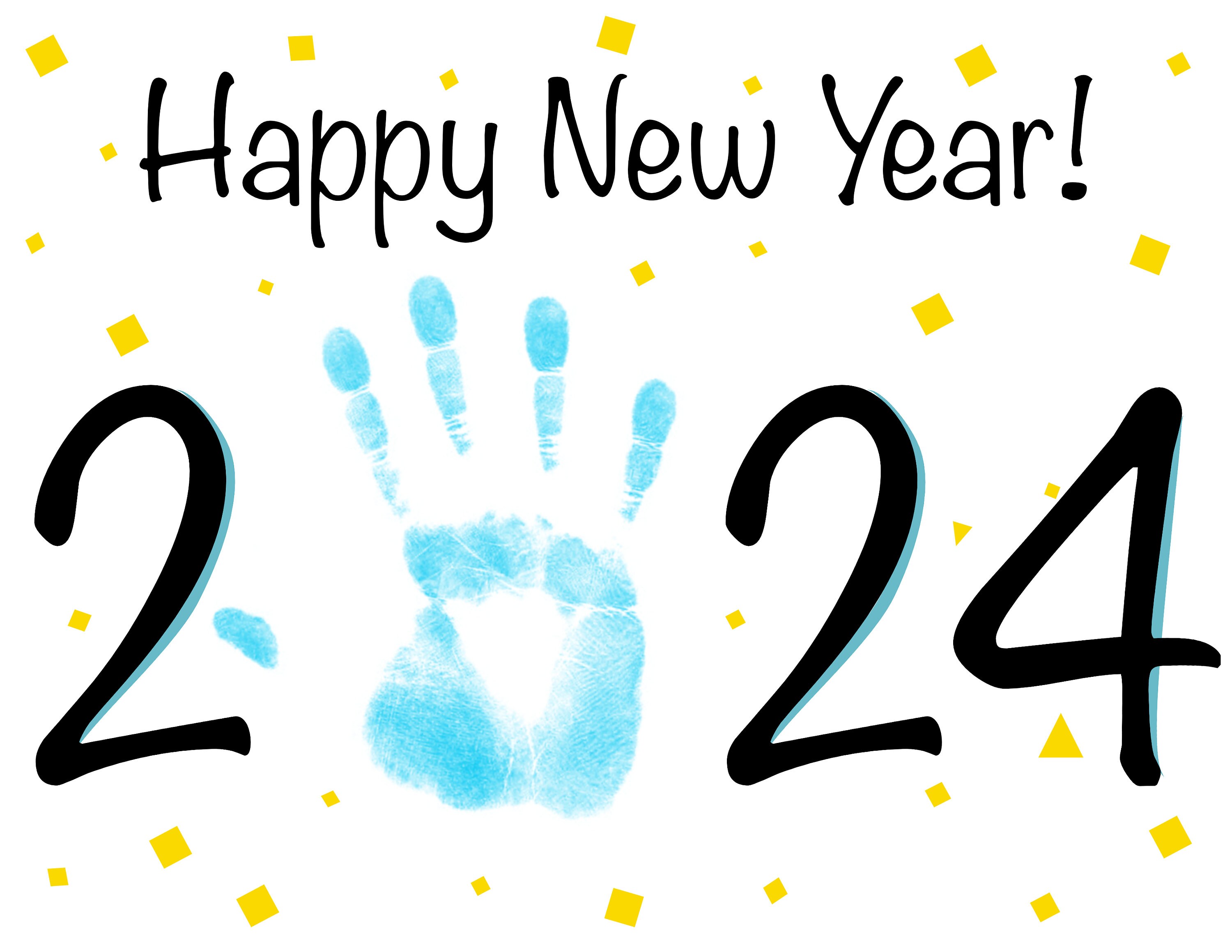 Happy New Year 2024 Handprint Activity - Etsy
