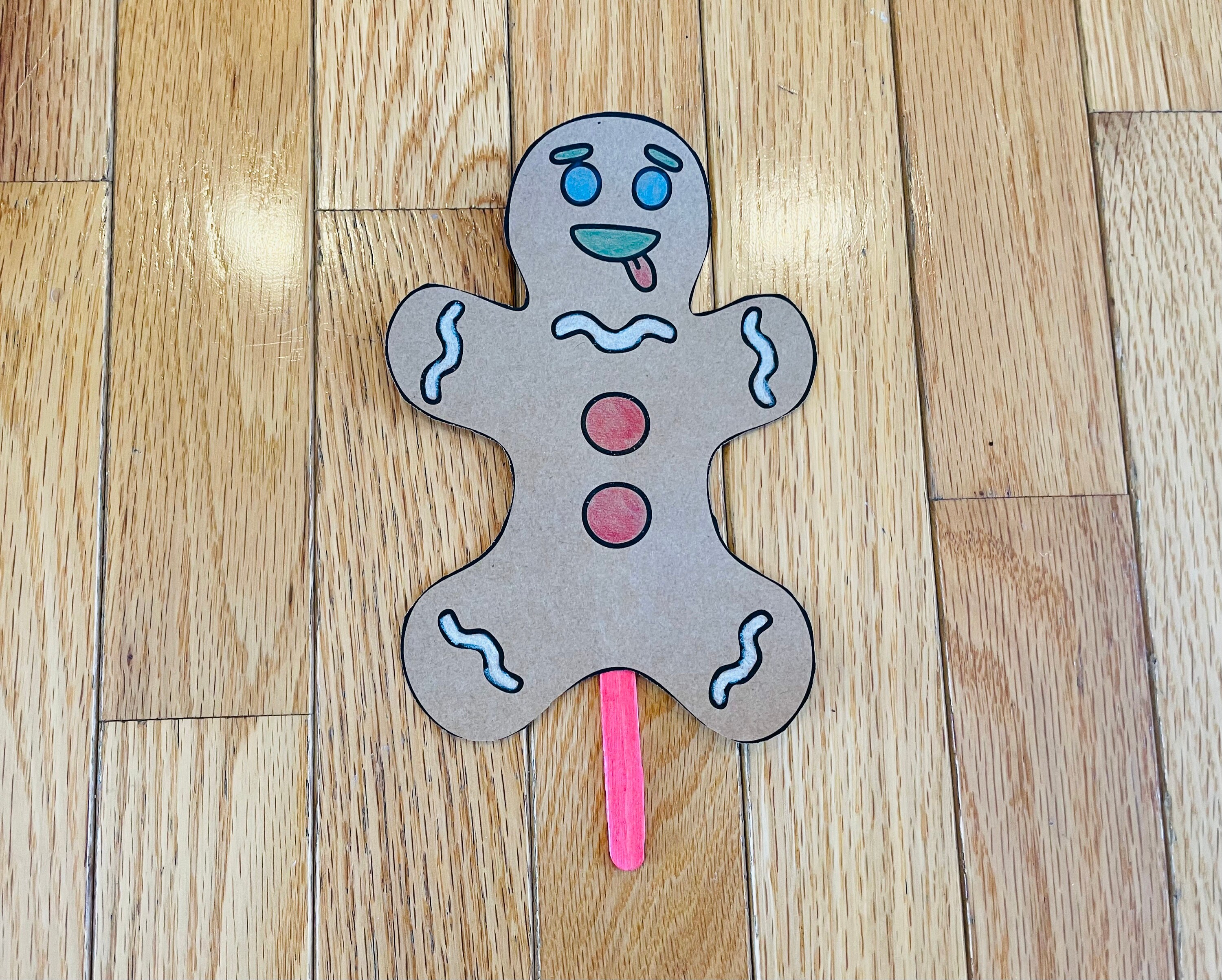 Gingerbread Man Emotions Stick Puppets - Etsy