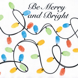 Christmas Tree Lights Thumbprint Activity - Etsy