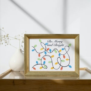 Christmas Tree Lights Thumbprint Activity - Etsy