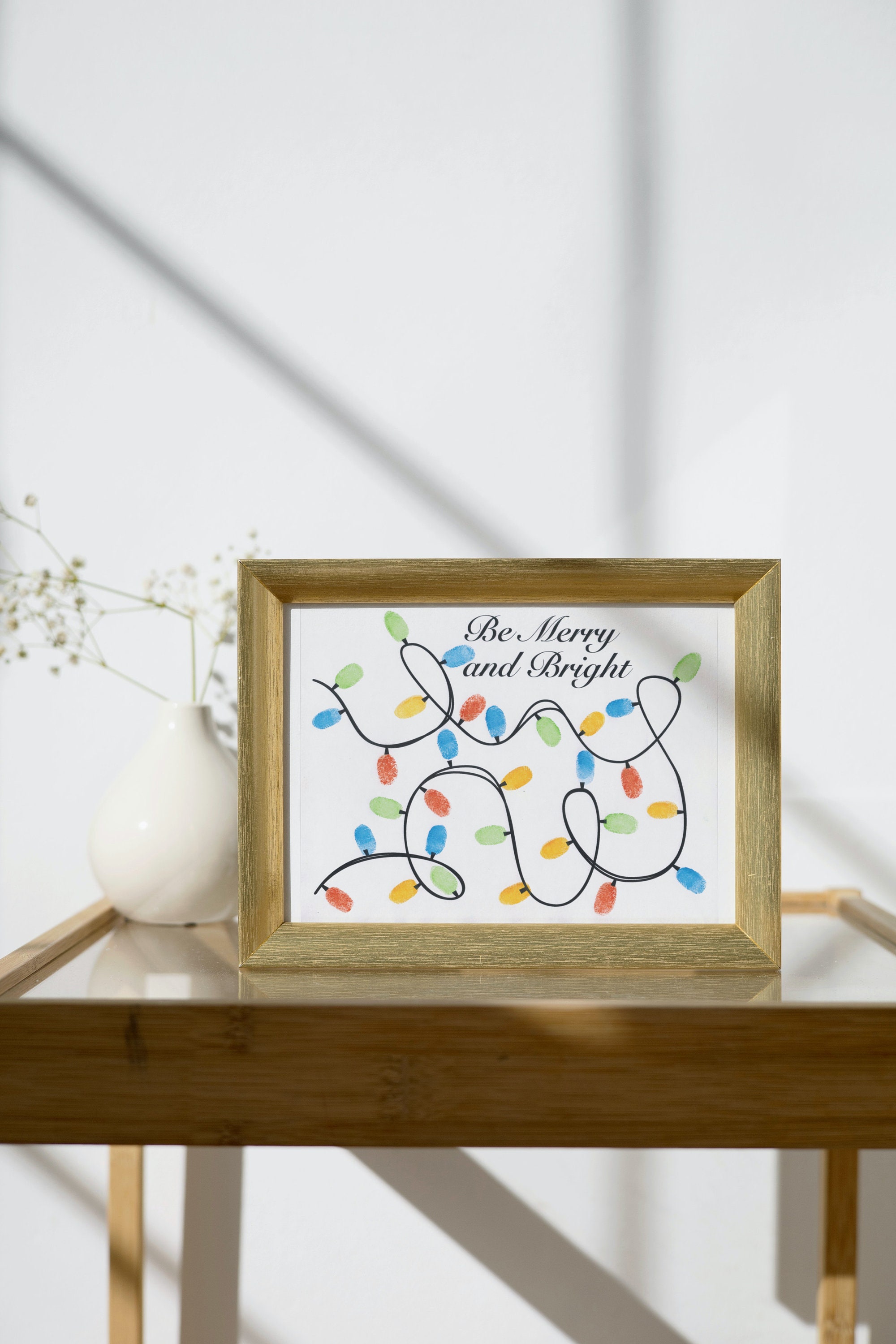 Christmas Tree Lights Thumbprint Activity - Etsy