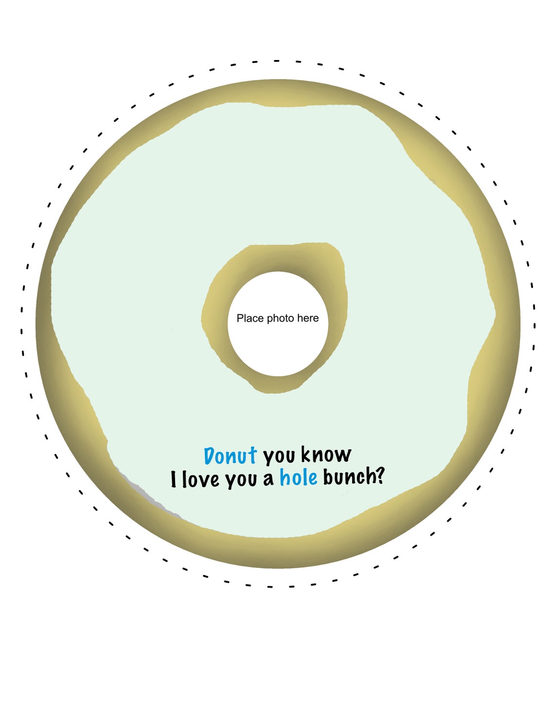 Donut You Know I Love You a Hole Bunch Fingerprint and Picture Keepsake ...