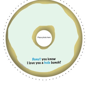 Donut You Know I Love You a Hole Bunch Fingerprint and Picture Keepsake ...