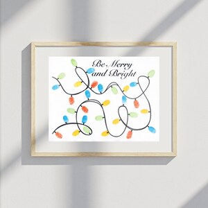 Christmas Tree Lights Thumbprint Activity - Etsy