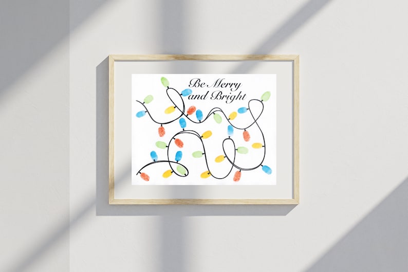 Christmas Tree Lights Thumbprint Activity - Etsy