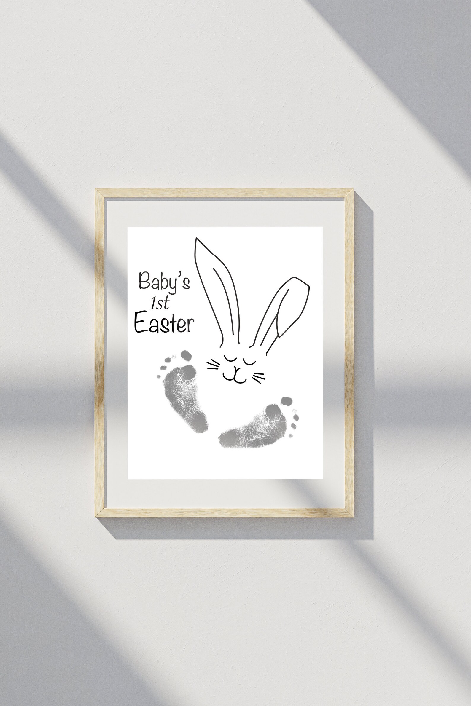 First Easter Sleepy Bunny Footprint - Etsy