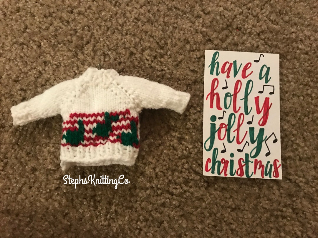Custom Knit Mini Ugly Christmas Sweater Ornament - Etsy