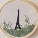 Eiffel Tower Hand Embroidery - Etsy