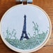 Eiffel Tower Hand Embroidery - Etsy