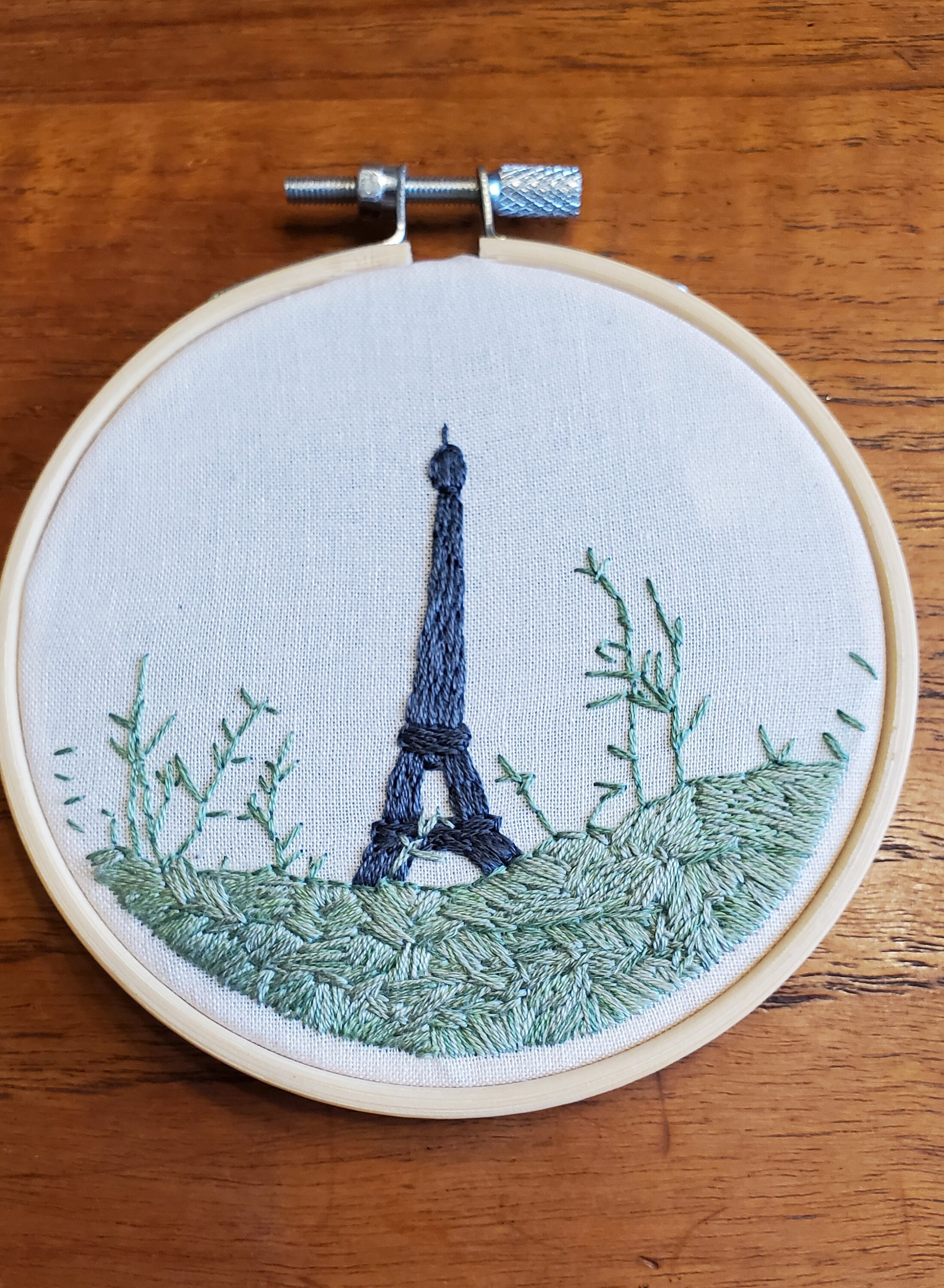 Eiffel Tower Hand Embroidery - Etsy