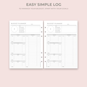Budget Planner Printable Sheet, Budget Overview, Easy Minimalist Money ...