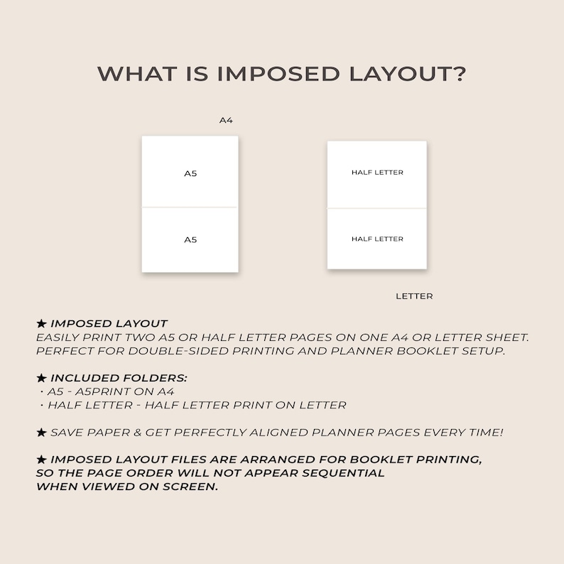 2026 Weekly Planner Printable: Minimalist Big Space Layout (A4, A5 ...