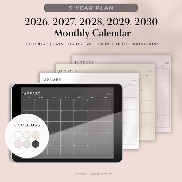 Girly Calendars 2026 - Etsy UK