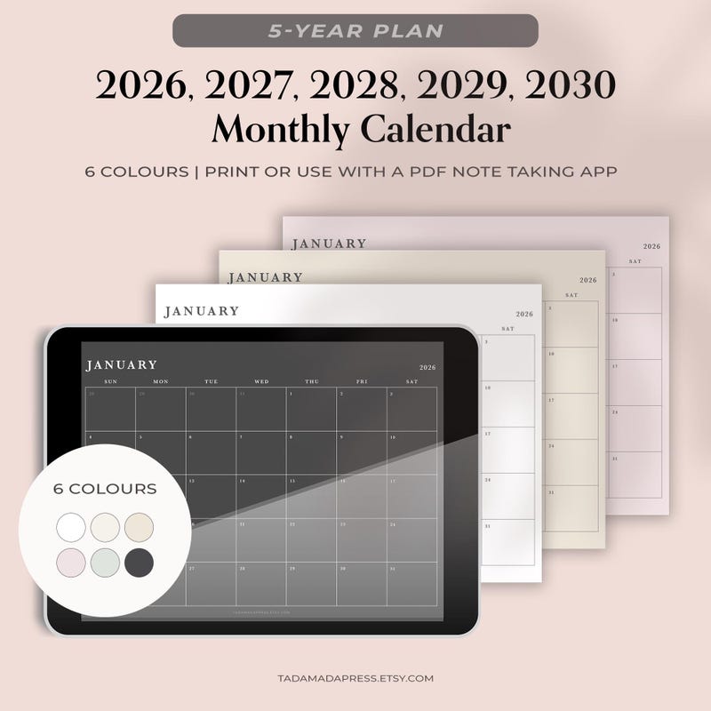 Girly Calendars 2026 - Etsy UK