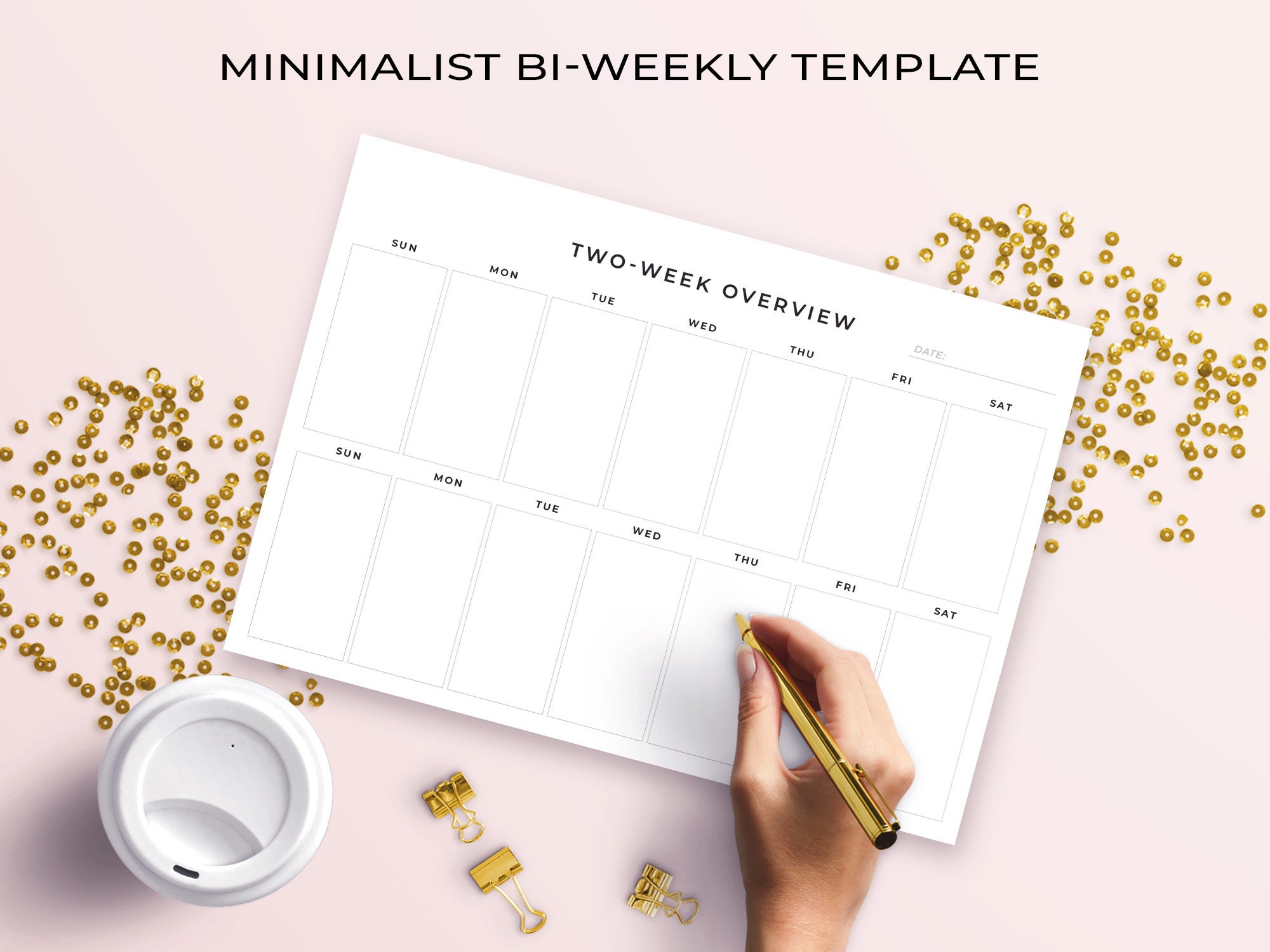 Two-week Overview Printable: Bi-weekly Planner (A4, US Letter) (PDF) - Etsy