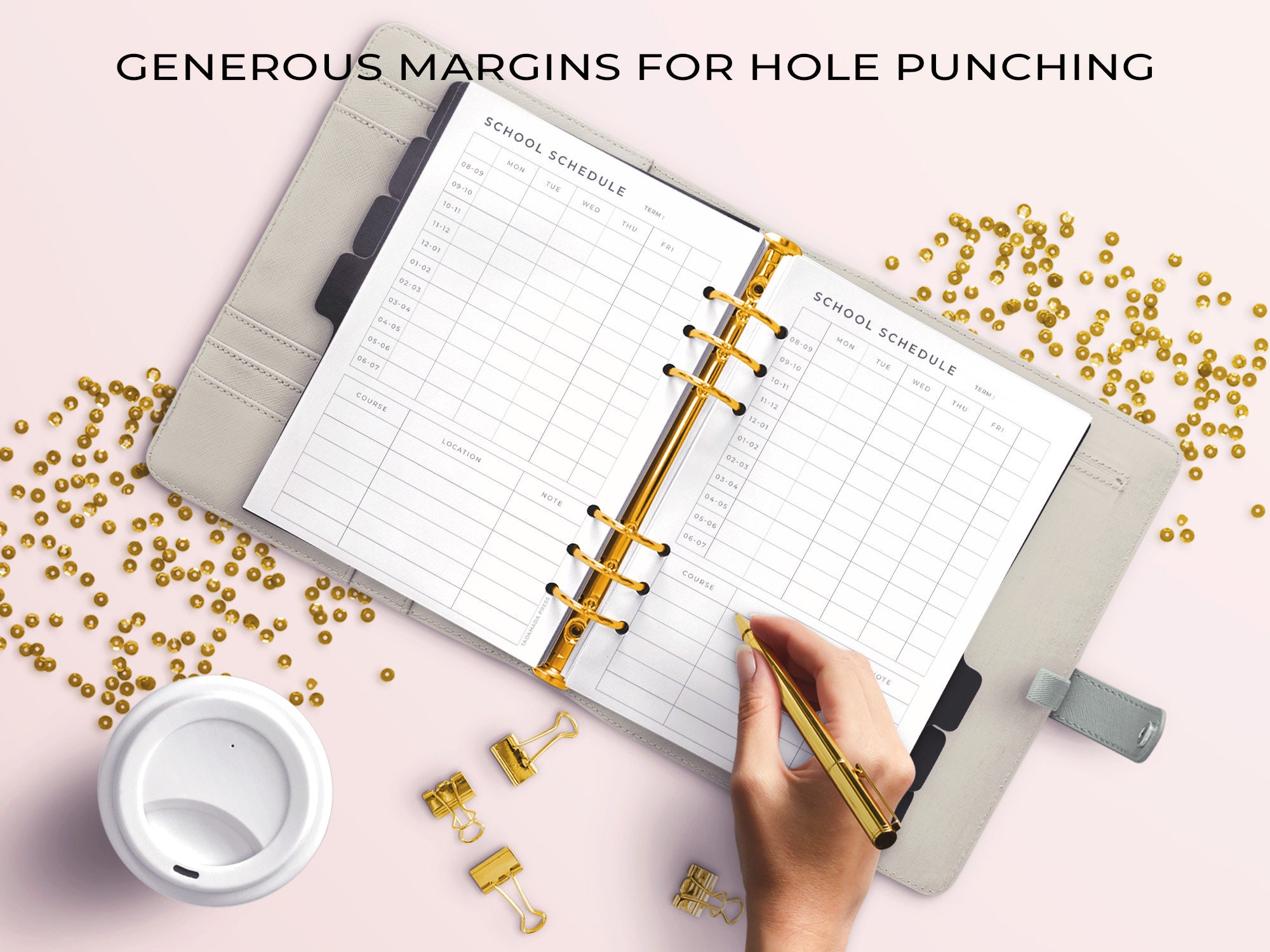 School Schedule Planner Printable, Class Timetable Chart, Locations at ...