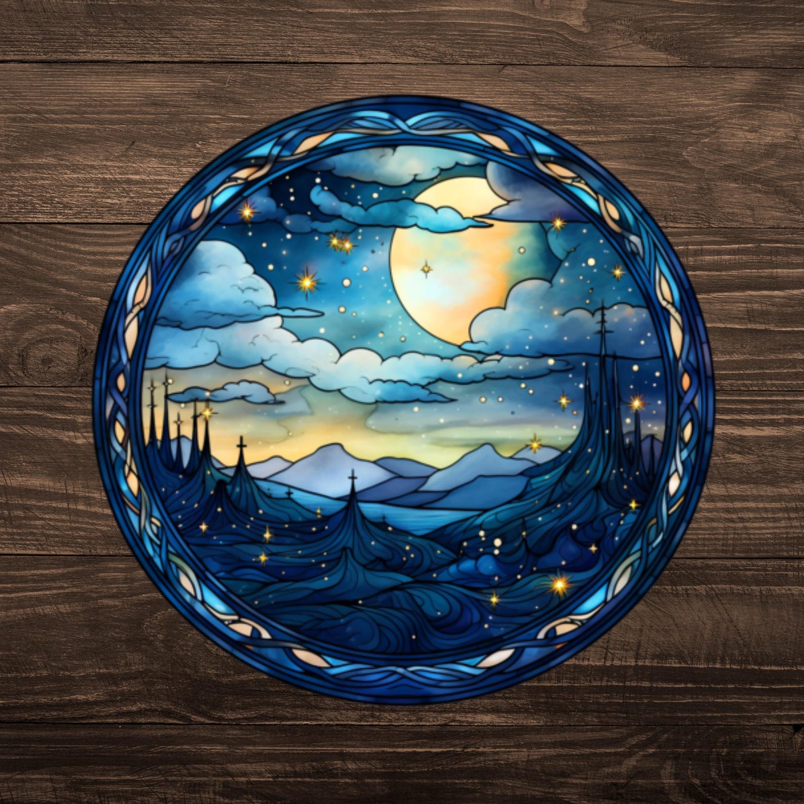 Van Gogh's Starry Night Stickers, Starry Night Sticker Set, Van Gogh ...