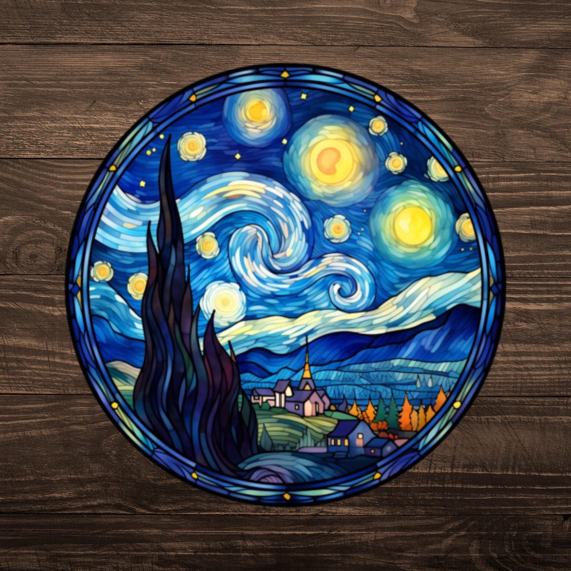 Van Gogh's Starry Night Stickers, Starry Night Sticker Set, Van Gogh ...