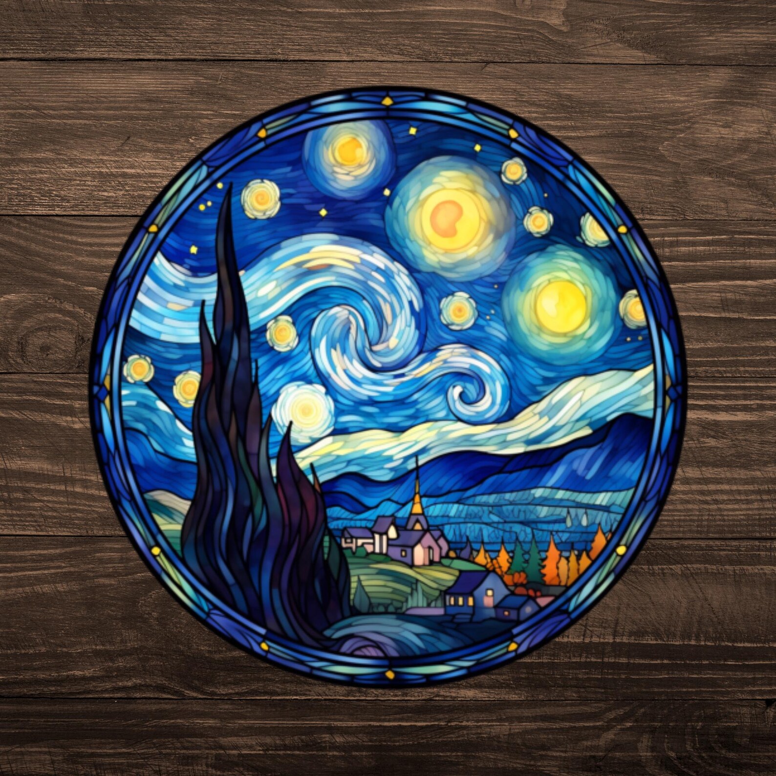 Van Gogh's Starry Night Stickers, Starry Night Sticker Set, Van Gogh ...