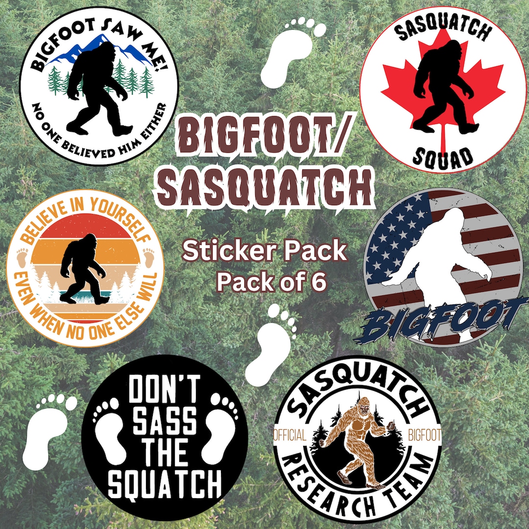 Bigfoot Stickers, Sasquatch Decals, Gift for Nature Lover, Funny Decals ...