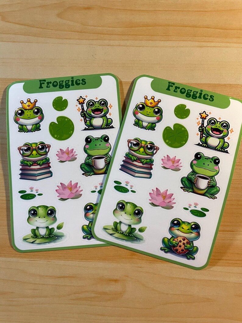 Frog Stickers, Froggie Decals, Kawaii, Cute, Gift Idea For - Etsy