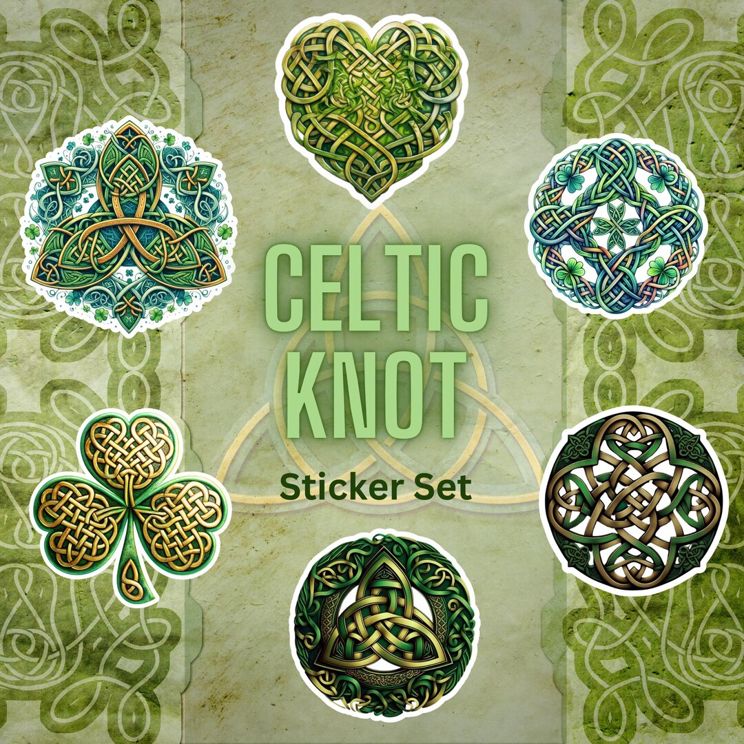 Celtic Stickers, Celtic Knot Decals, St. Patrick's Day Stickers, Gift ...