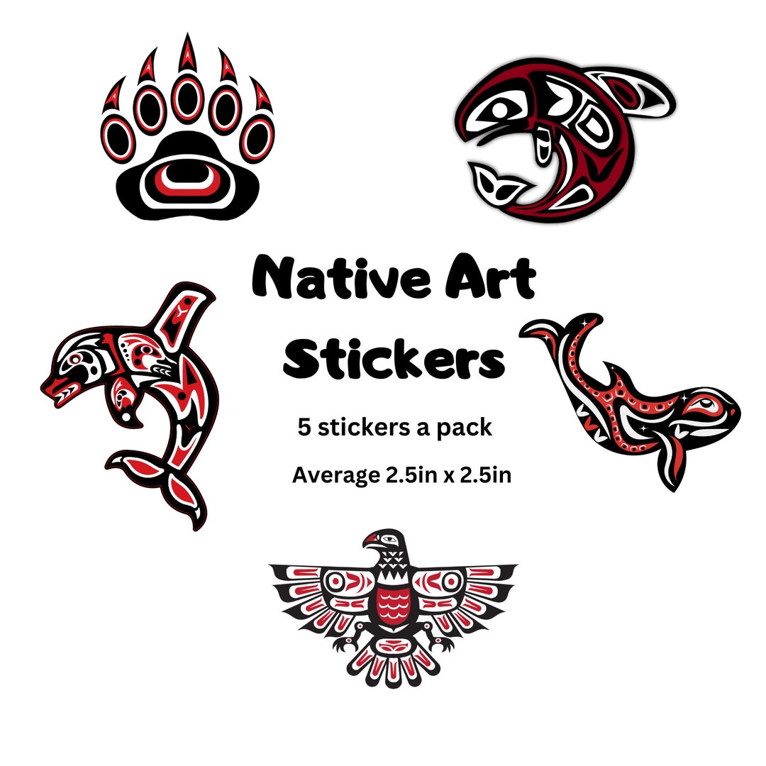 Haida Animals Whale Eagle Native Indian Art Sticker Pack. - Etsy
