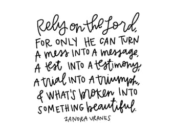 Neill F Marriott Quote Black and White LDS Printable, Mormon Wall Art ...