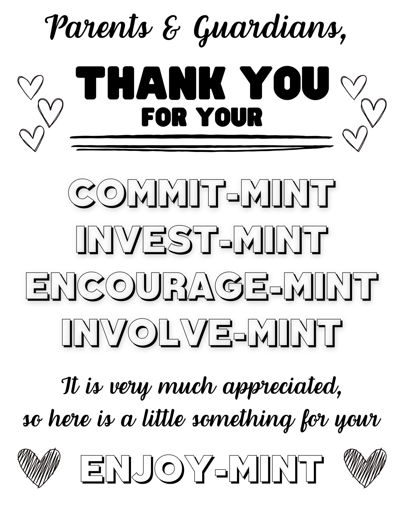 Thank You for Your COMMITT-MINT Printable SIGN - Etsy