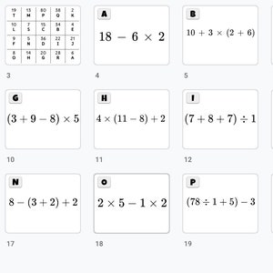 Order of Operations Scavenger Hunt Activity - Etsy