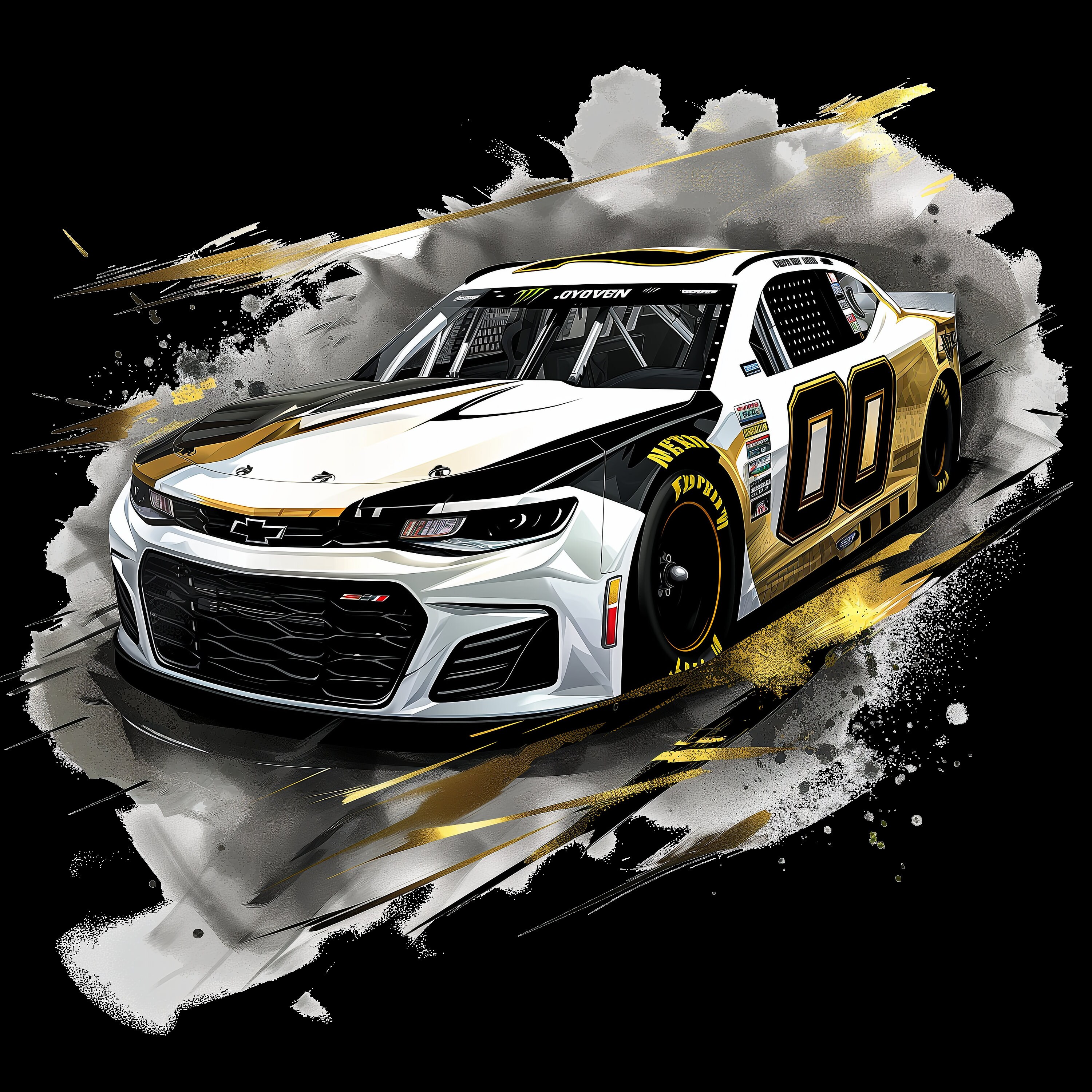 Clipart, Race Cars, Nascar, Stock Car Racing, Watercolor, Printable ...