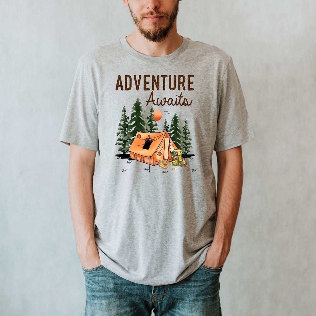 Adventure Awaits Camping Shirt, Camp Adventure Shirt, Camping Outfit ...
