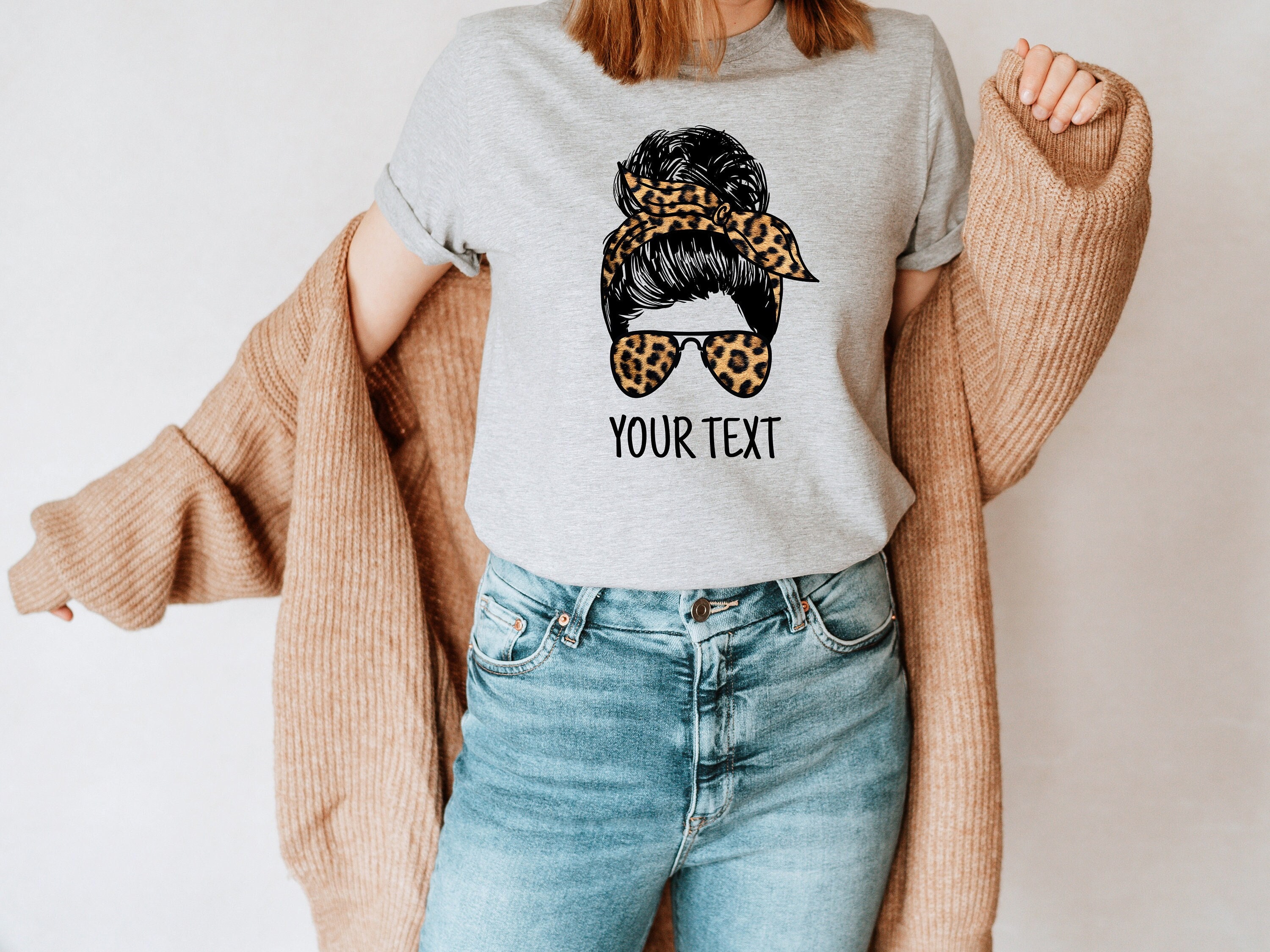 Custom Messy Bun Women Shirt Personalized Messy Bun Shirt - Etsy