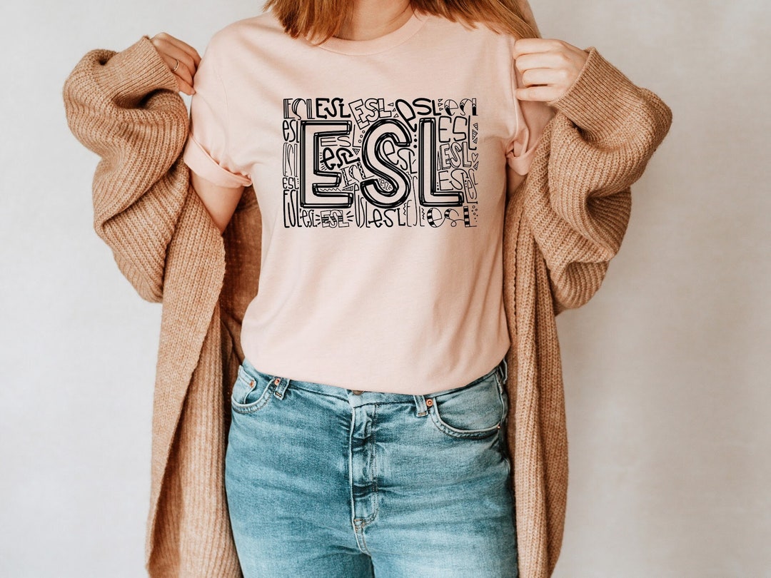 ESL Teacher Shirt, Custom School Shirts, Custom Teachers Team Shirts ...
