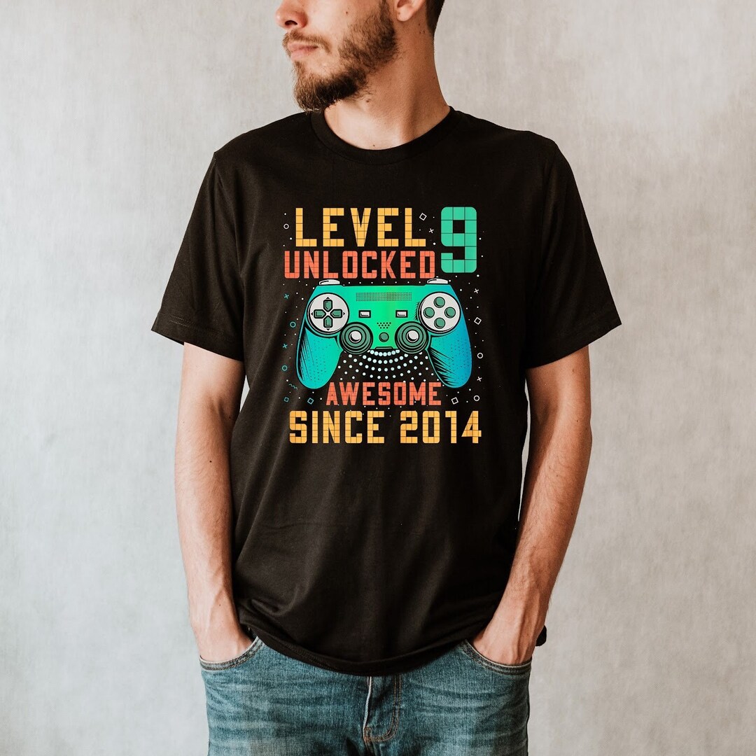 Personalized Gamer Gift T-shirt, Custom Level Unlocked, Gamer Birthday ...