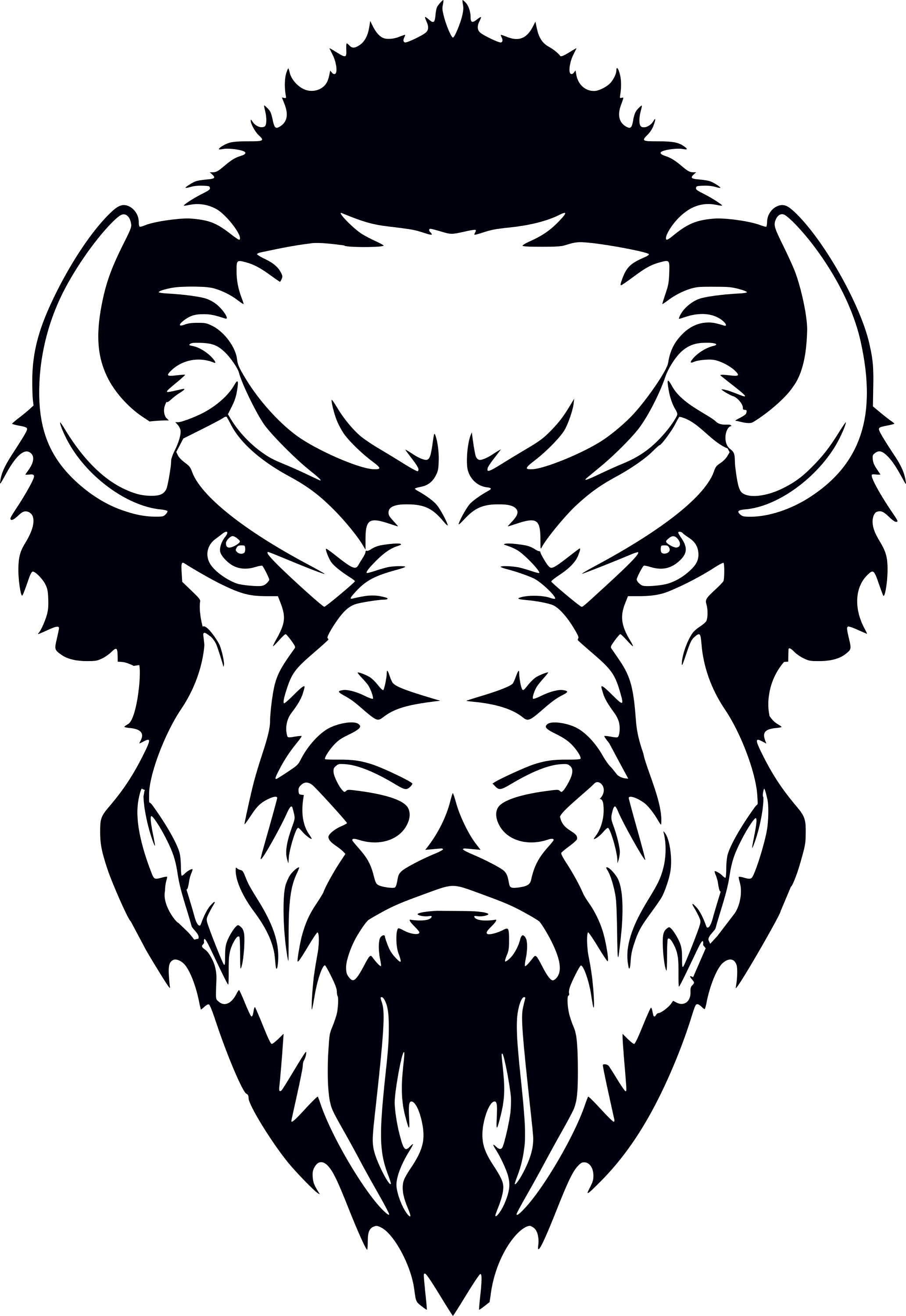 Buffalo Bison Head Digital File SVG Dxf Eps Jpg Pdf Png - Etsy