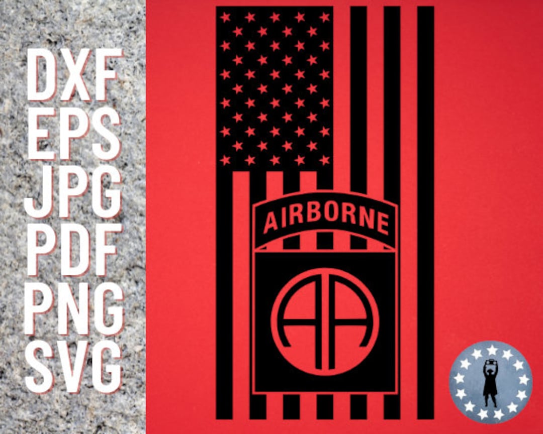 US Army 82nd Airborne Division United States Flag Vertical Digital File ...