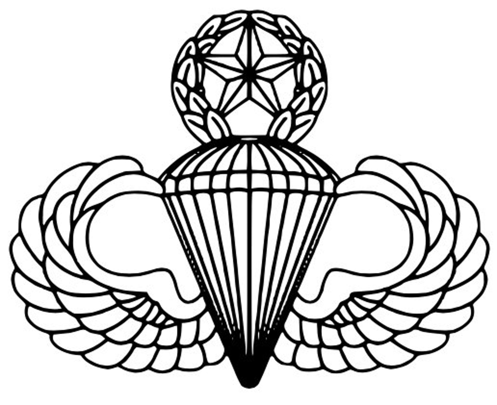 US Master Parachutist Badge Jump Wings Army Air Force Digital File SVG ...