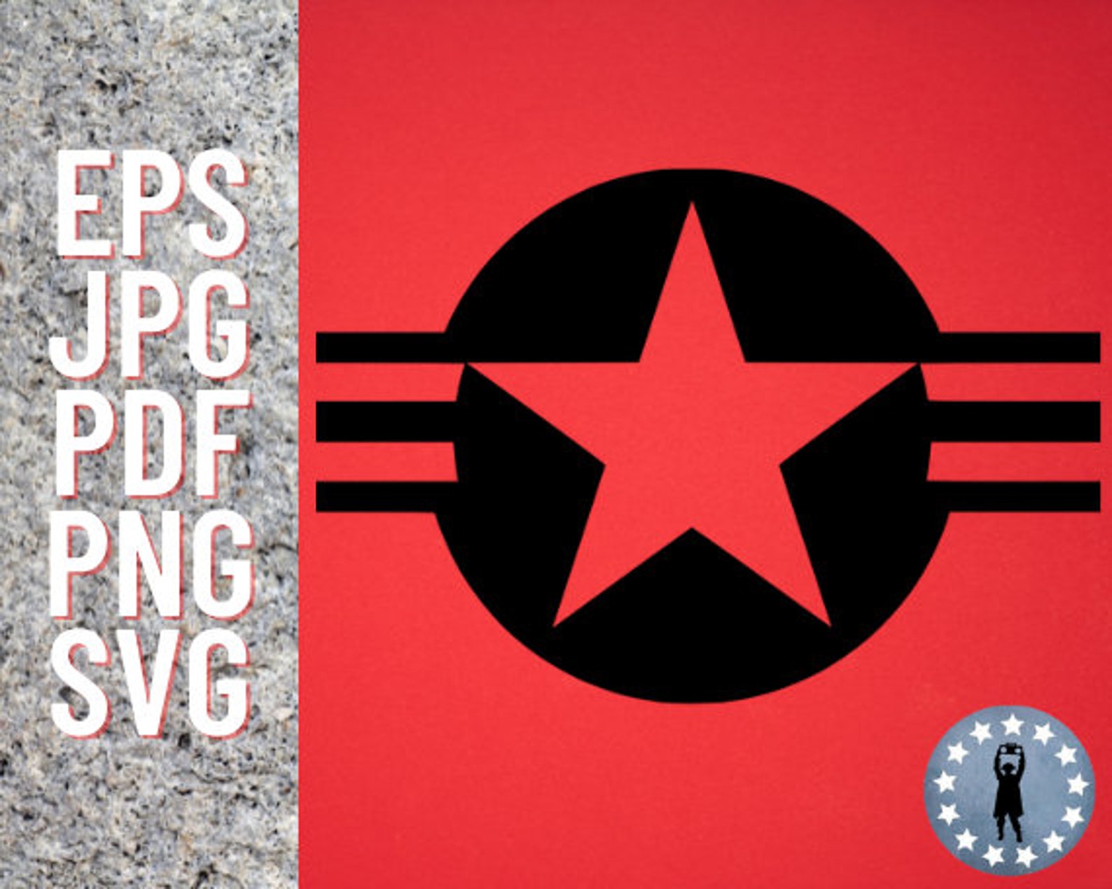 USAF Air Force Roundel National Star Insignia An-1-9b Navy Marine Corps ...