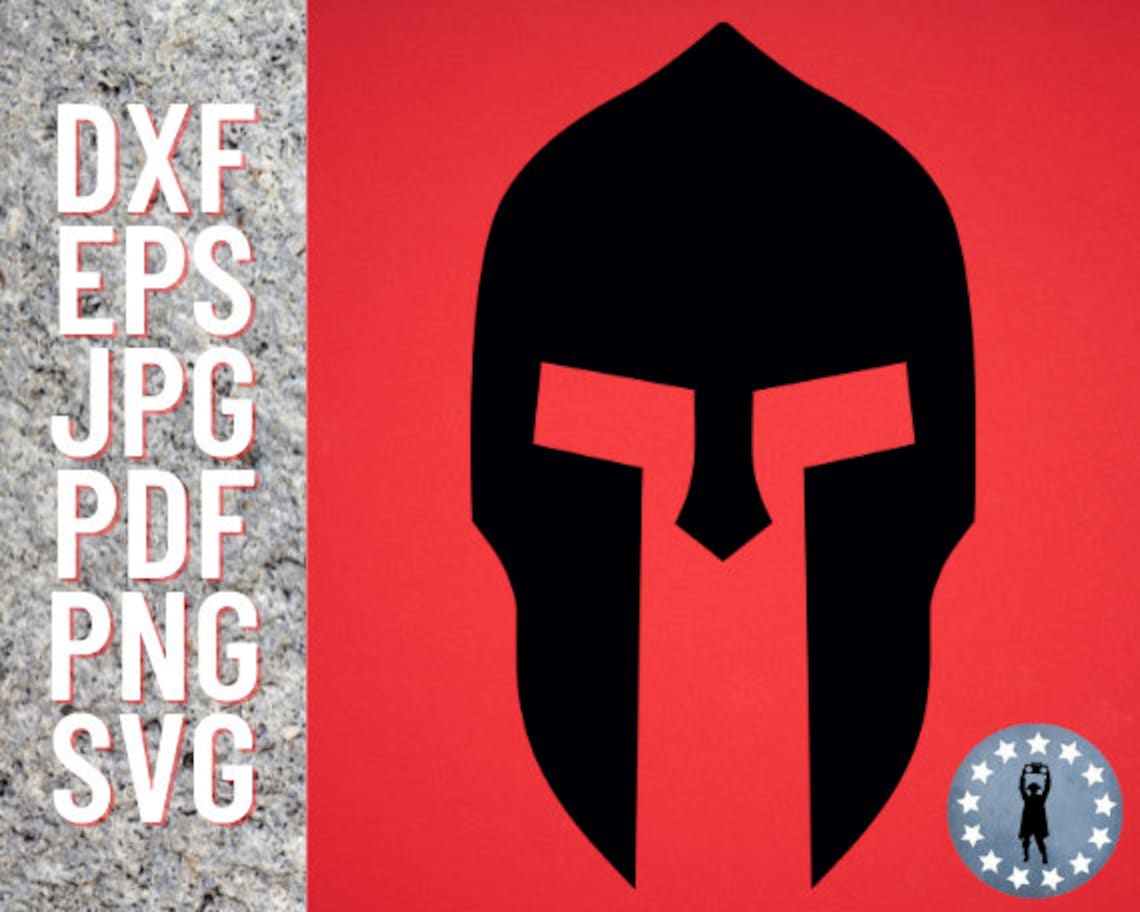 Spartan Helmet Battle Armor Face Shield Digital File SVG Dxf Eps Jpg ...