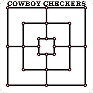 Cowboy Checkers, 9 Nine Man's Morris, Digital File SVG - Etsy