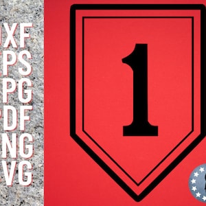 US Army Big Red 1 One 1st Infantry Division BRO Digital File SVG Eps ...