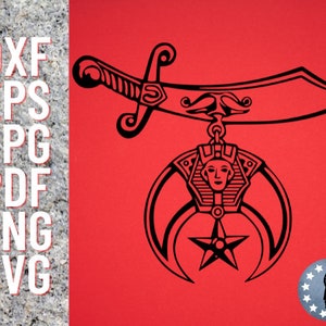 Shriner Emblem Scimitar Digital File SVG Dxf Eps Jpg Pdf Png - Etsy