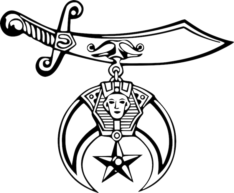 Shriner Emblem Scimitar Digital File SVG Dxf Eps Jpg Pdf Png - Etsy